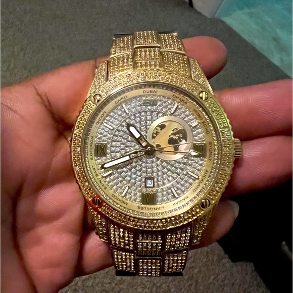 JBW | Accessories | Mens Diamond Gold Jbw Jet Setter Gmt Watch | Poshmark